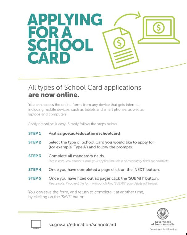 Instructions - How to Apply for School Card online - Modbury South ...